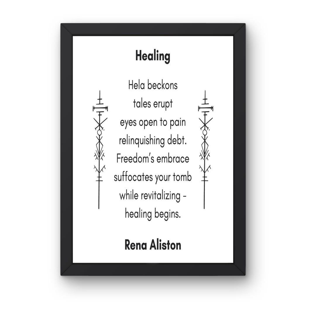 Gothic Poem Art Print "healing" by Rena Aliston - Etsy