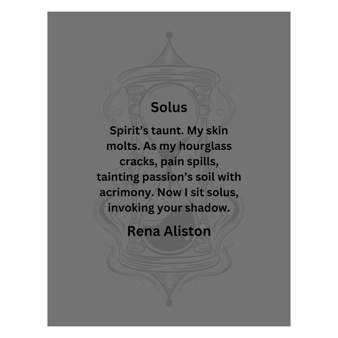 Solus Poem Digital Printable Art Print, Rena Aliston, Wall Art, Ready ...