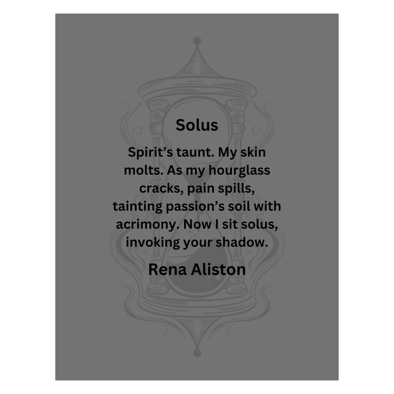 Solus Poem Digital Printable Art Print, Rena Aliston, Wall Art, Ready ...