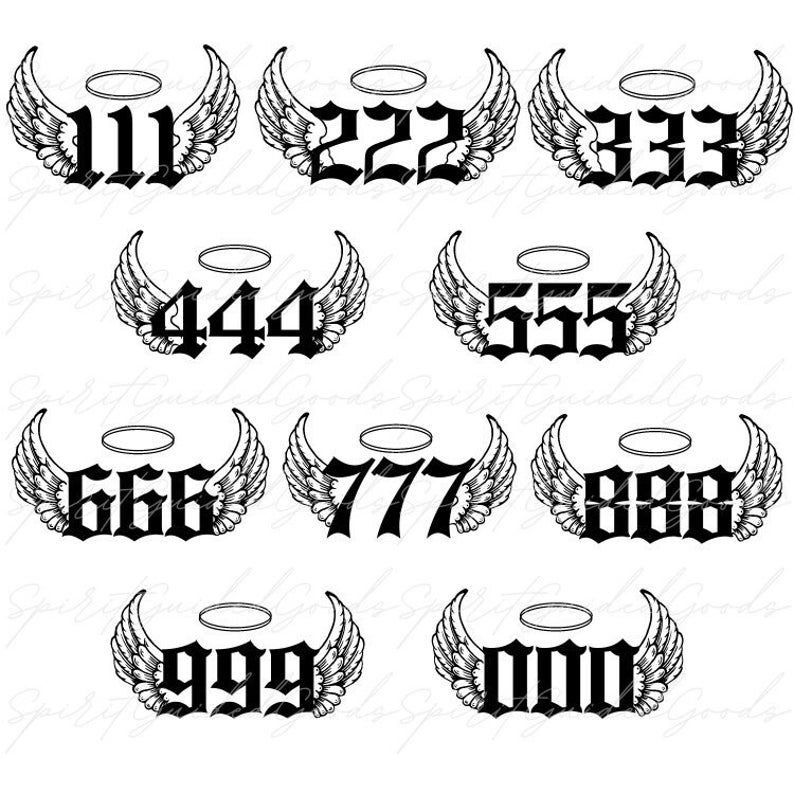 Angel Number SVG Digital Download - Etsy