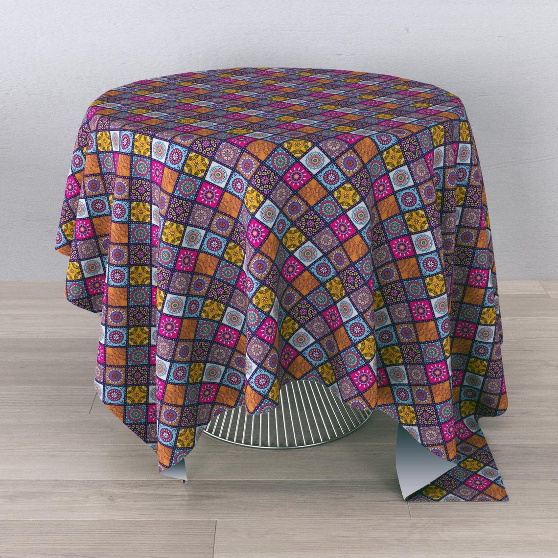 Colorful Damask Pattern and Pillow, Carpet, Tablecloth, Curtain, Duvet ...