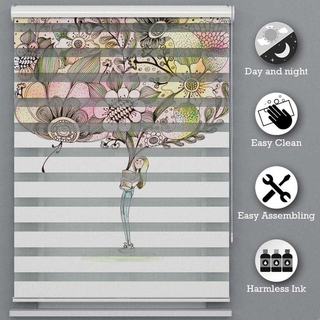 Customizable Shades Roller Blind - Day and Night -suitable for Children ...
