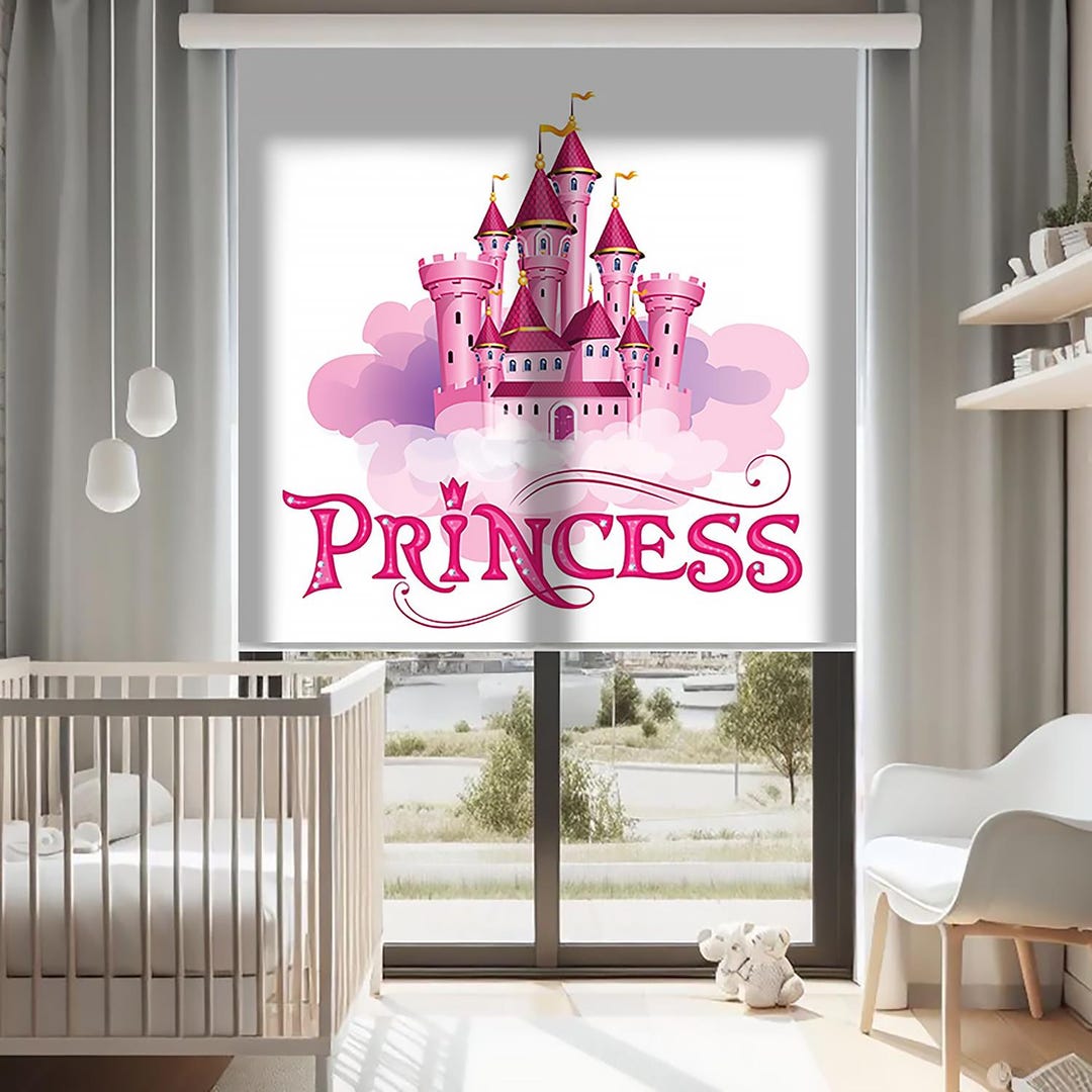 Princess Castle Roller Shade: Girls Room Customizable Blinds - Etsy