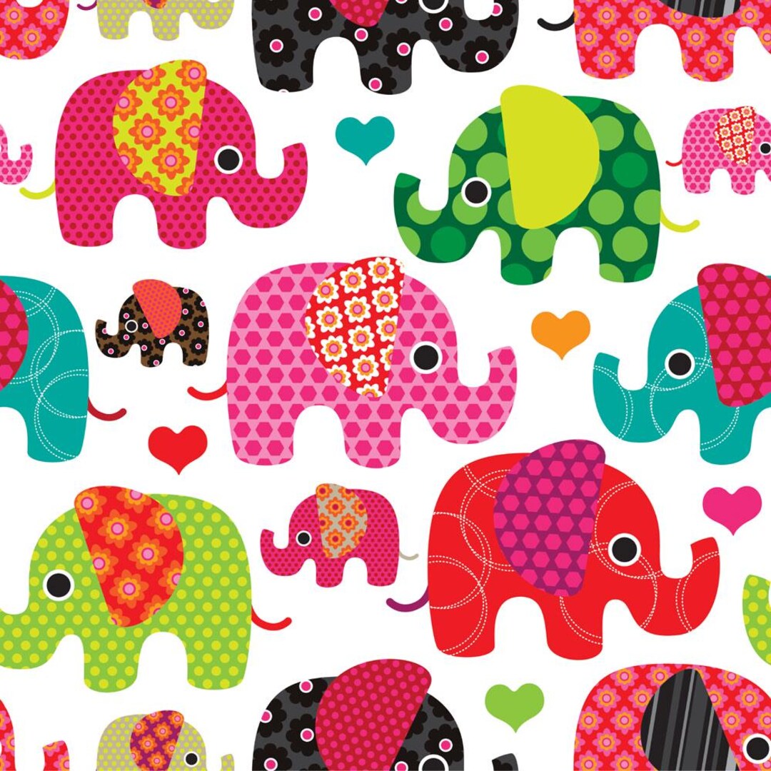 Colorful Elephant Pattern and Pillow, Carpet, Tablecloth, Curtain ...