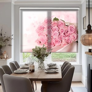 Pink Roses Roller Shade: Custom Printed Window Blinds - Etsy