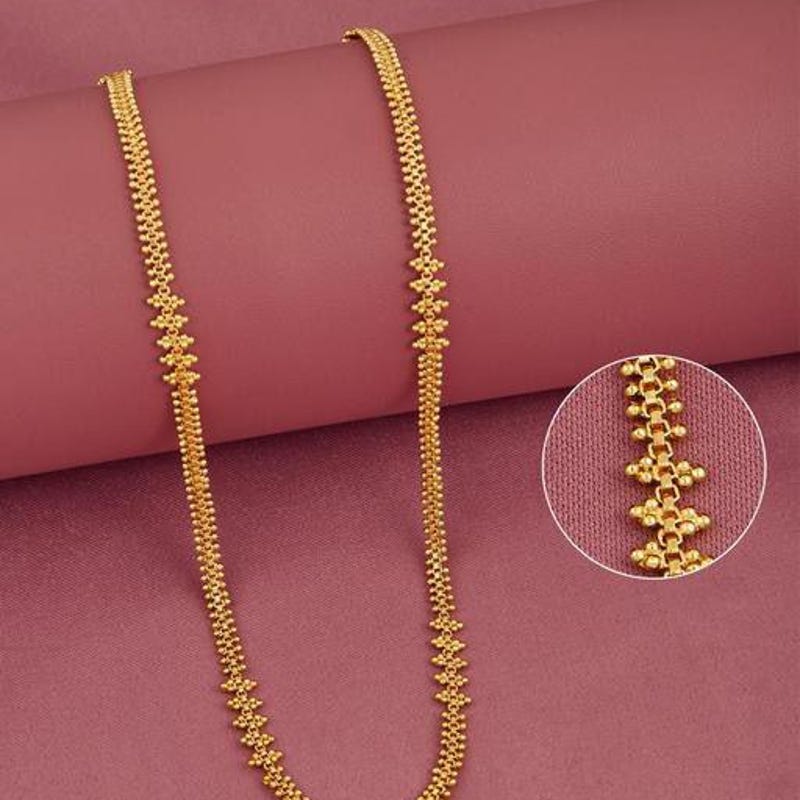 Indian Long Chain Golden - Etsy
