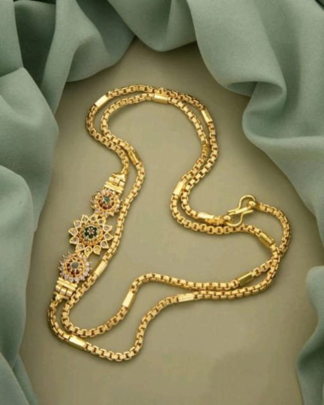 Neck Covering 24-inch 22K Gold Plated Mop Chain Gold Plated Mop ...