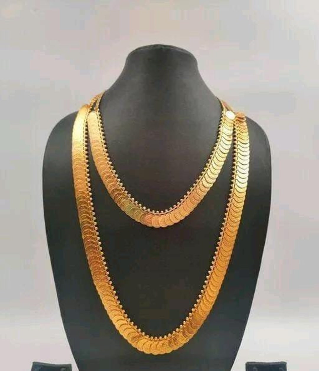 Laxmi Coin Necklace Set of 2 Kasulaperu Long Haram for Women ...