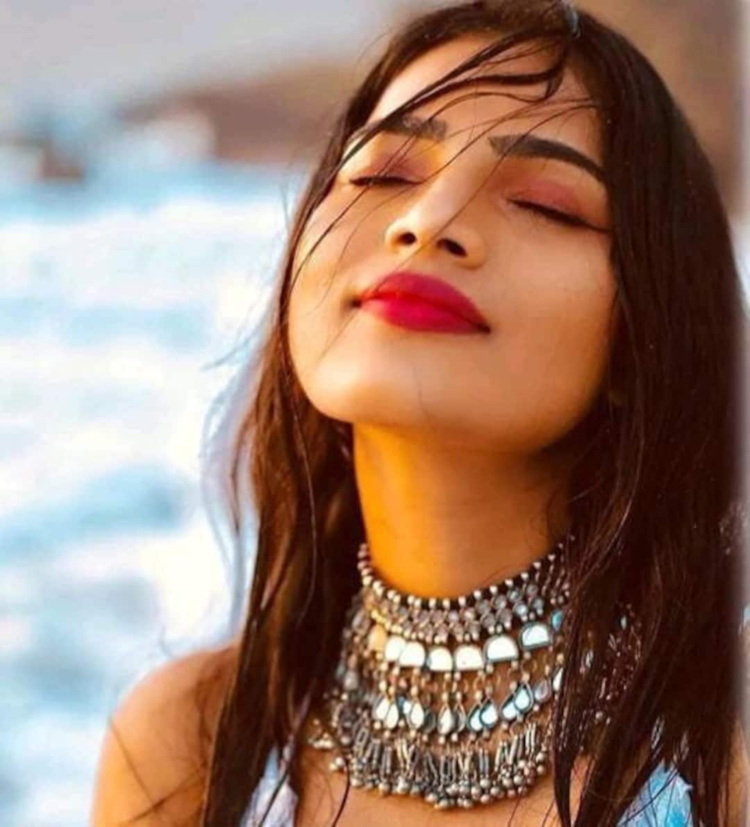 Mirror Oxidised Boho Hippie Look Afghani Necklace With Earrings for ...