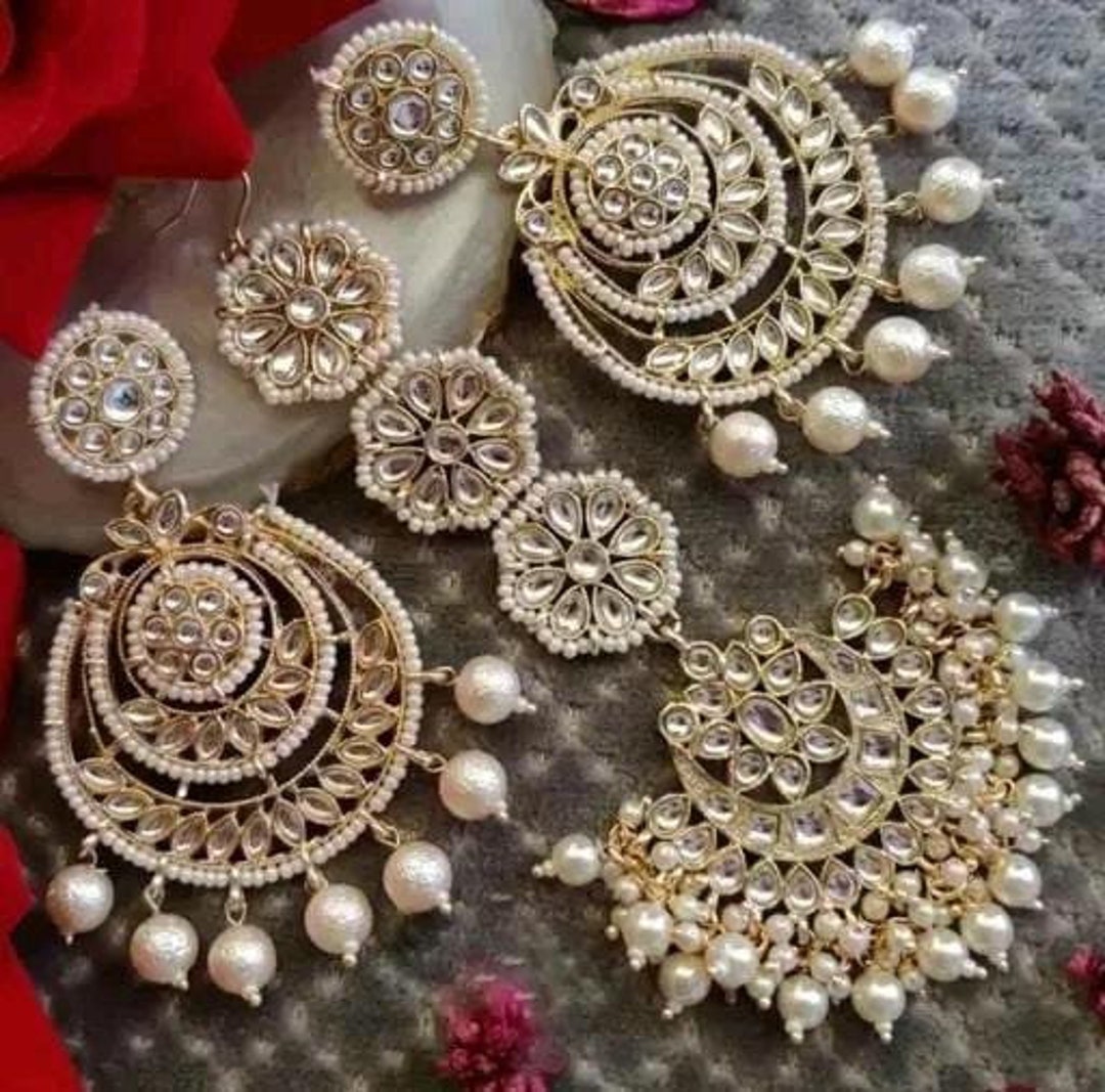 Bollywood Maang Tikkas Set , Kundan Sheeshpatti, Gold Plated Maang ...