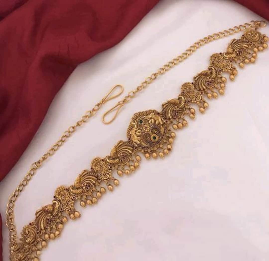 New South Indian Wedding Style Gold Plated Waist Chain/south Indian ...