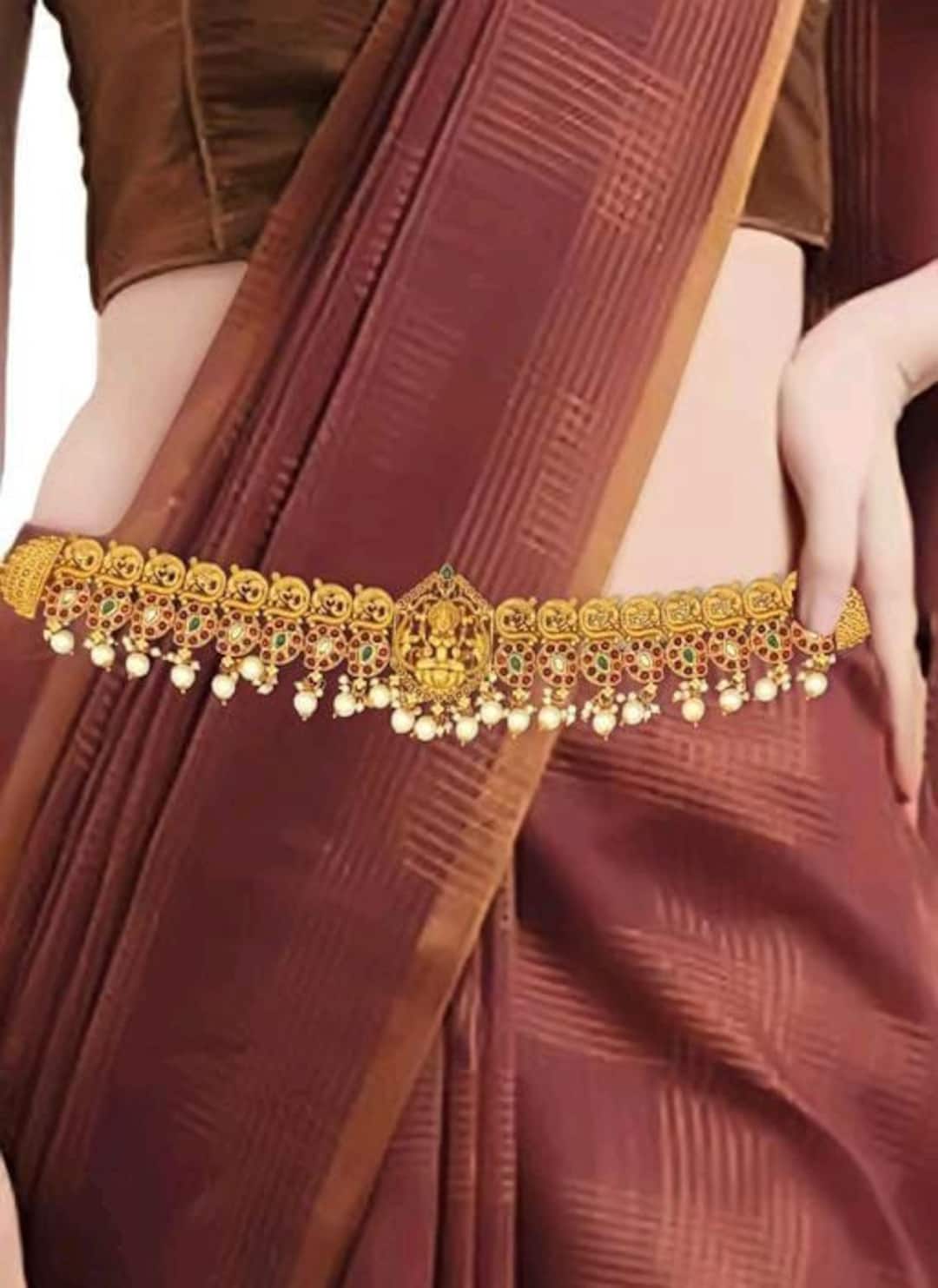 Temple South Indian Wedding Gold Plated Waist Chain/ South Indian ...
