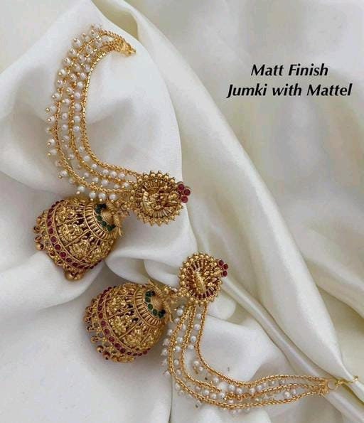 Matte finish earrings online shopping store