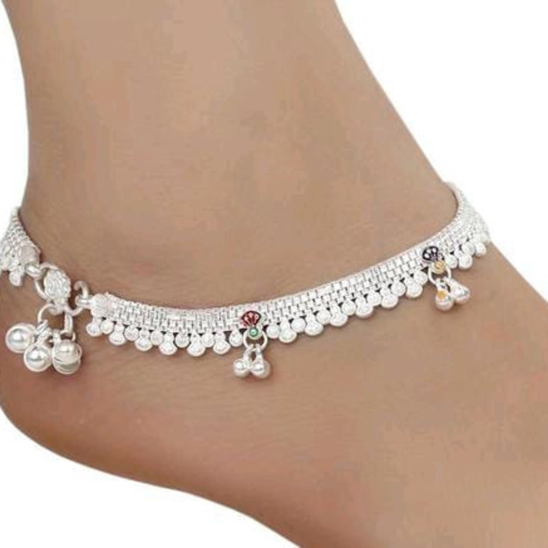 Silver Anklet - Etsy