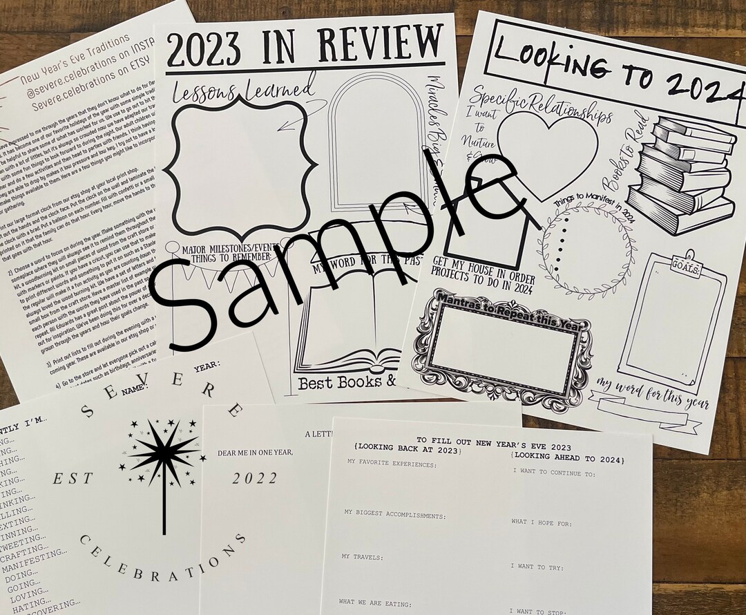 New Years Eve Printable Kit With Lots of Fun Traditions to Start - Etsy