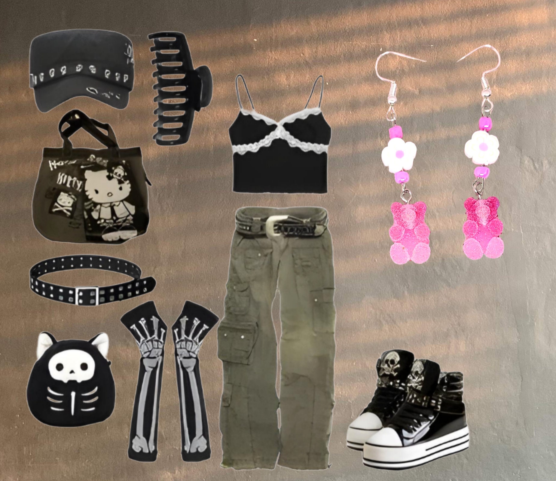 Pink Sugared Gummy Bear Earrings Kawaii Candycore Kidcore Accessories ...