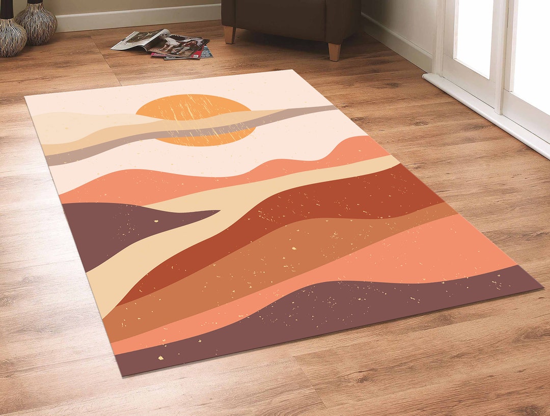Sunset View Rug / Mountain Rug / Modern Rug / Popular Rug / Boho Carpet ...