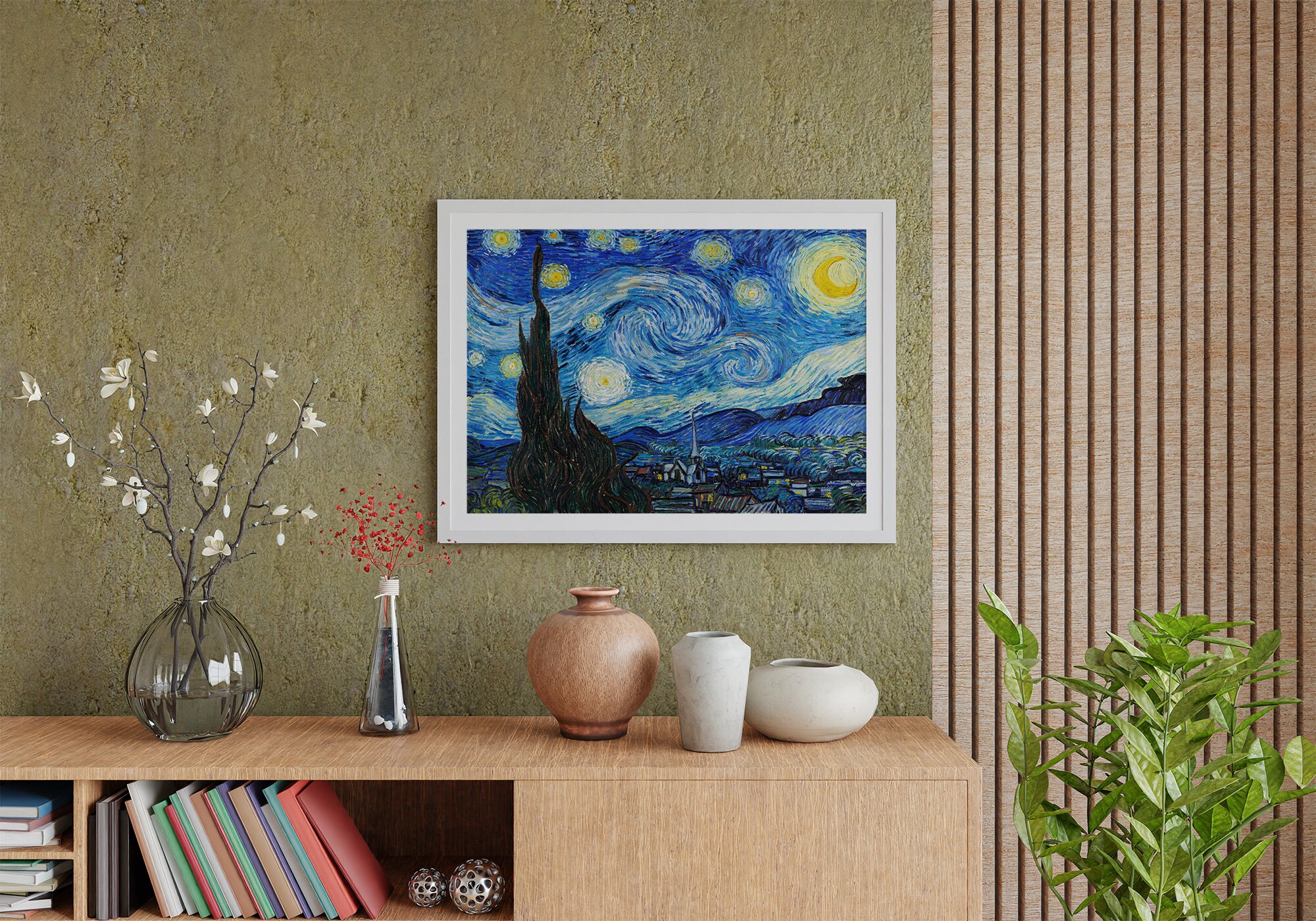 The Starry Night Art, Van Gogh Art Print, Starry Night Jpg, Painting ...