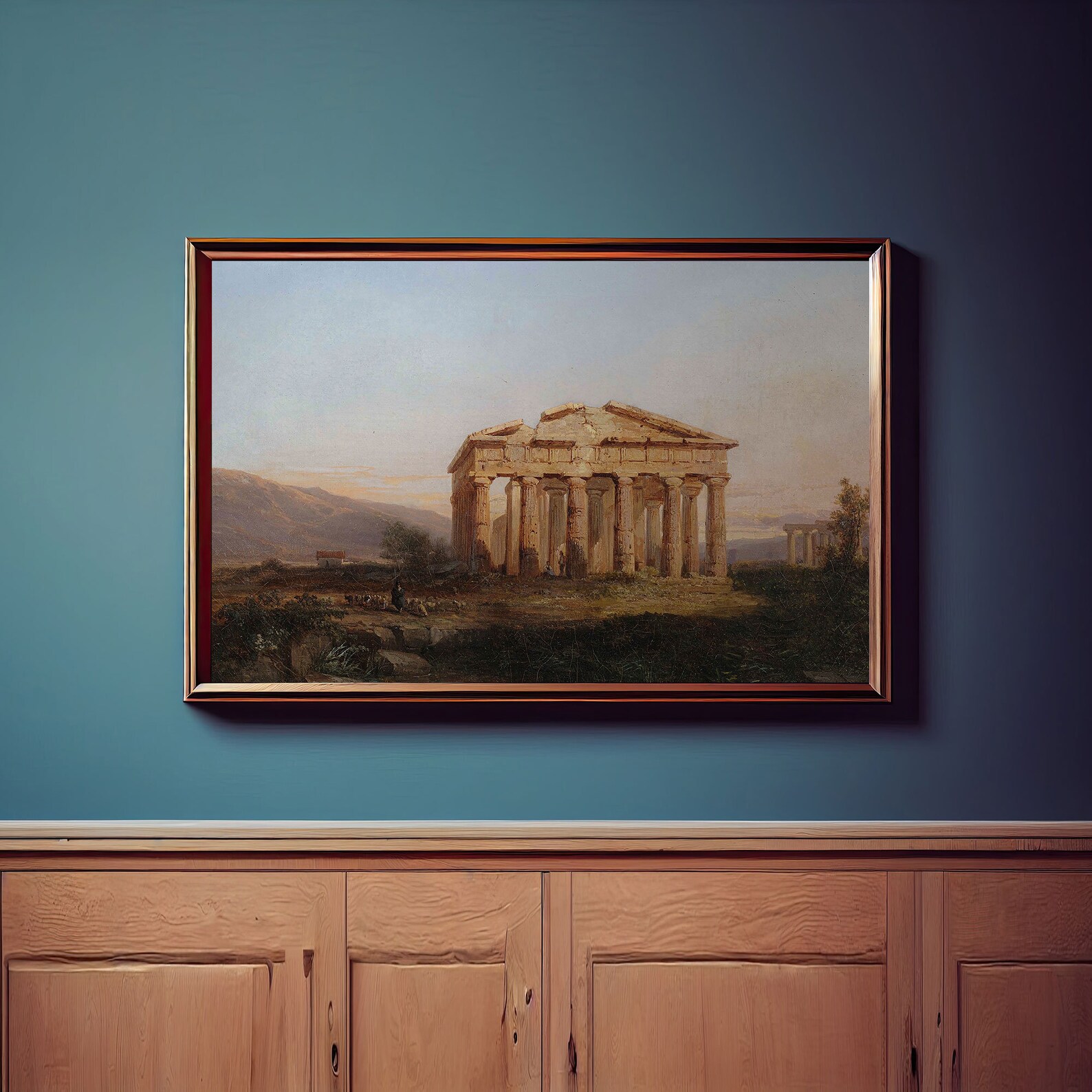 Temple Art Print, Ancient Rome Wall Art, Instant Painting, Gallery Wall ...