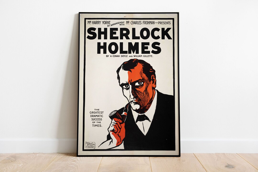 Sherlock Holmes Poster, Vintage Poster, Printable Art, Download Art ...