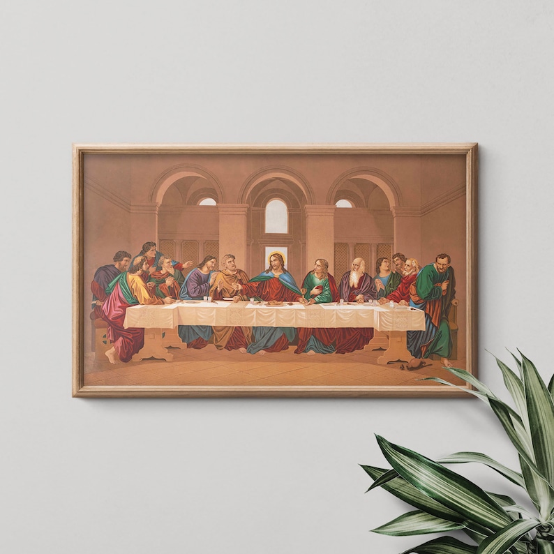 The Last Supper Art, Last Supper Print, Leonardo Da Vinci Art, Jesus ...
