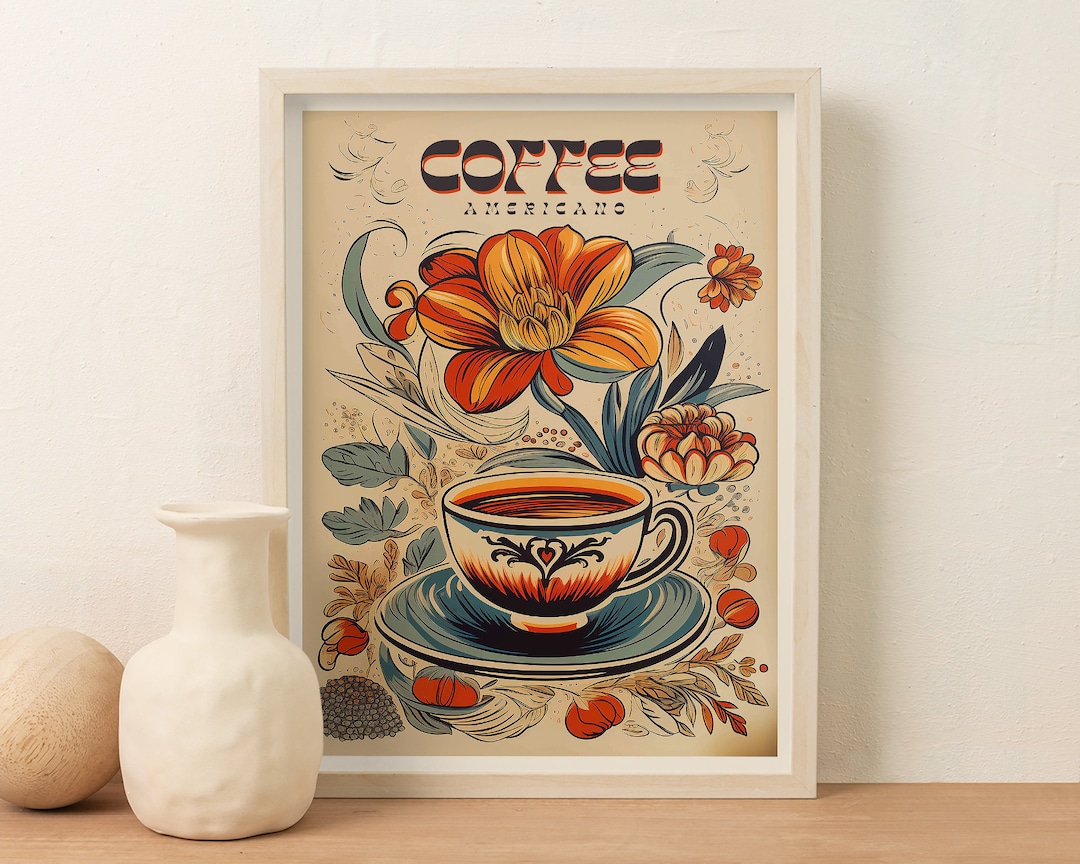 Captivating Coffee Americano Art Print: Add Aesthetic Flavor to Your ...