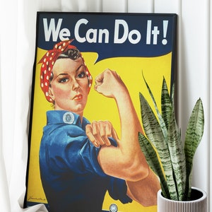 We Can Do It Poster, Retro Print, Vintage Art Print, Woman Power Art ...