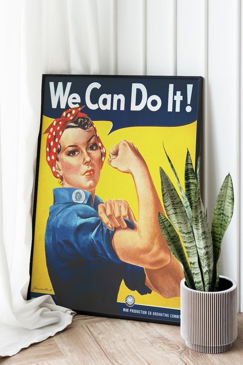 We Can Do It Poster, Retro Print, Vintage Art Print, Woman Power Art ...