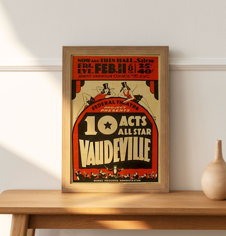 Old Theatre Poster, Vintage Poster, Musical Poster, Printable Art ...