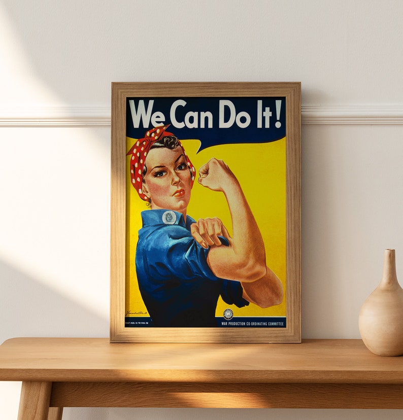 We Can Do It Poster, Retro Print, Vintage Art Print, Woman Power Art ...