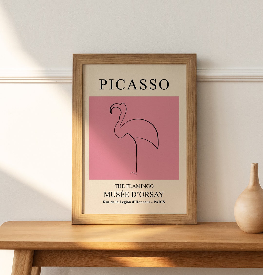 Picasso Art Print, Flamingo Art Print, Gallery Wall Art, Digital Art ...