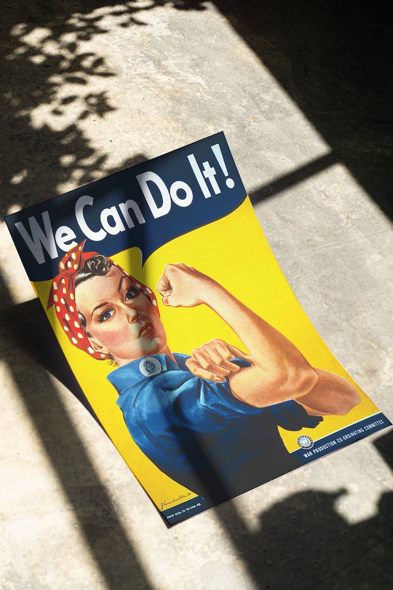 We Can Do It Poster, Retro Print, Vintage Art Print, Woman Power Art ...