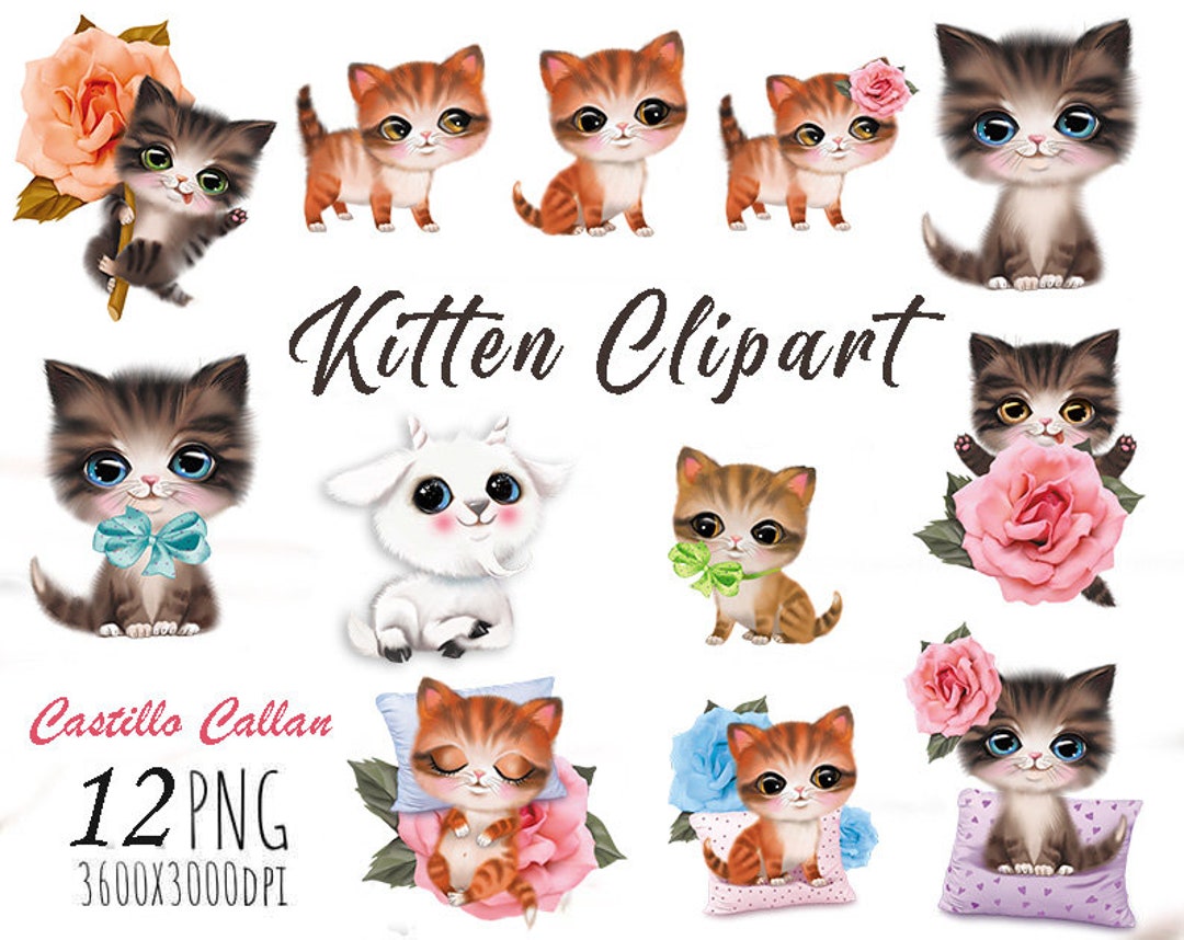 Funny Cats Clipart , Kittens, Digital Clip Art, Instant Download ...