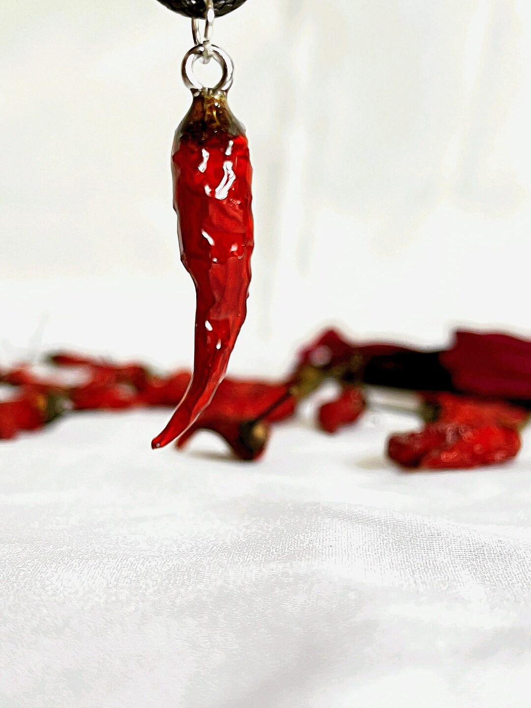 Handmade Real Red Chili Necklace ,fresh Vegetable Pendant , Minimalist ...