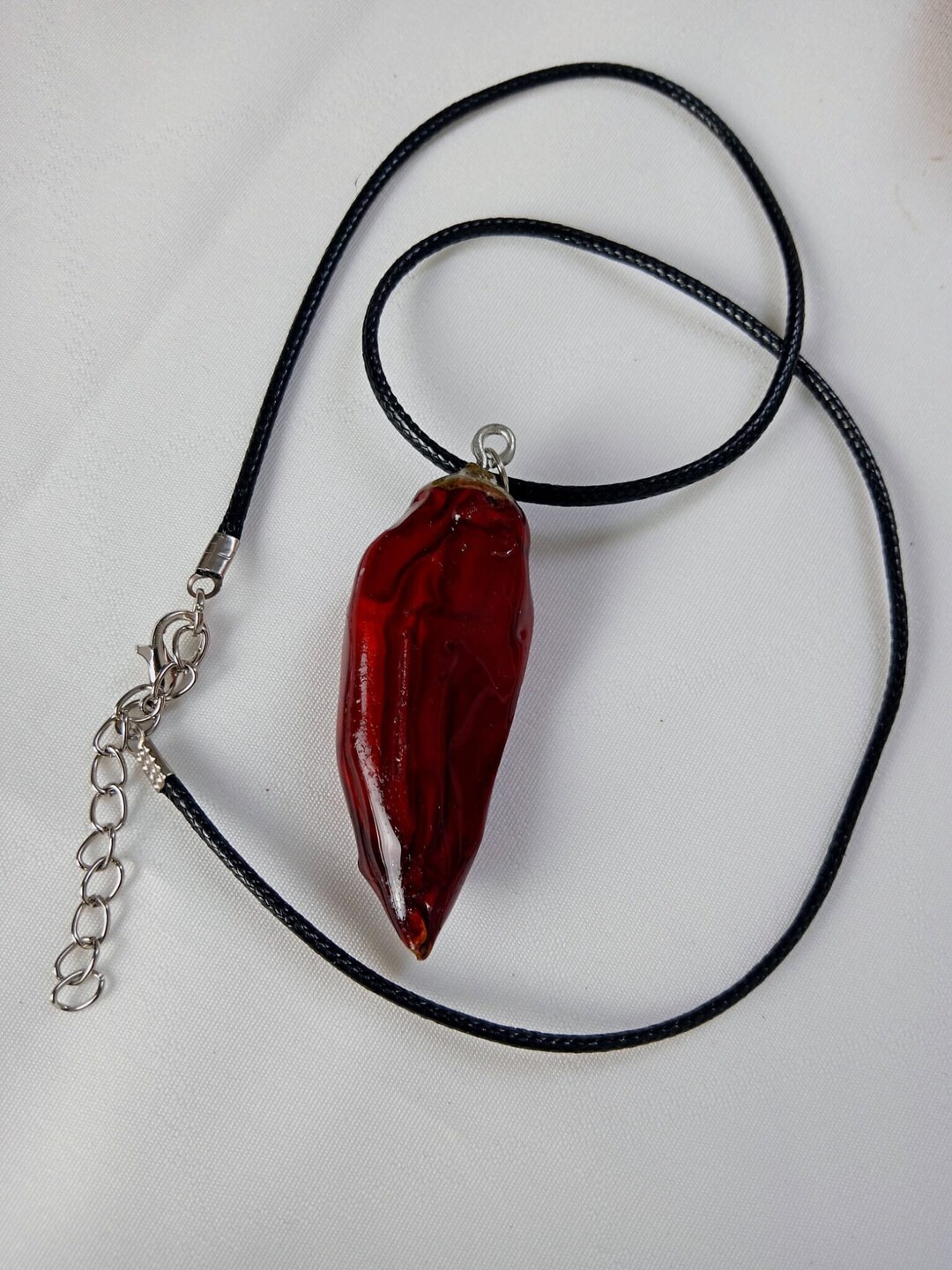 Handmade Real Dried Red Chili Pepper Necklace , Minimalist Pendant ...