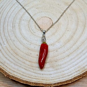 Red Chili Pendant, Chili Necklace, Chili Pepper Pendant, Red Chili ...