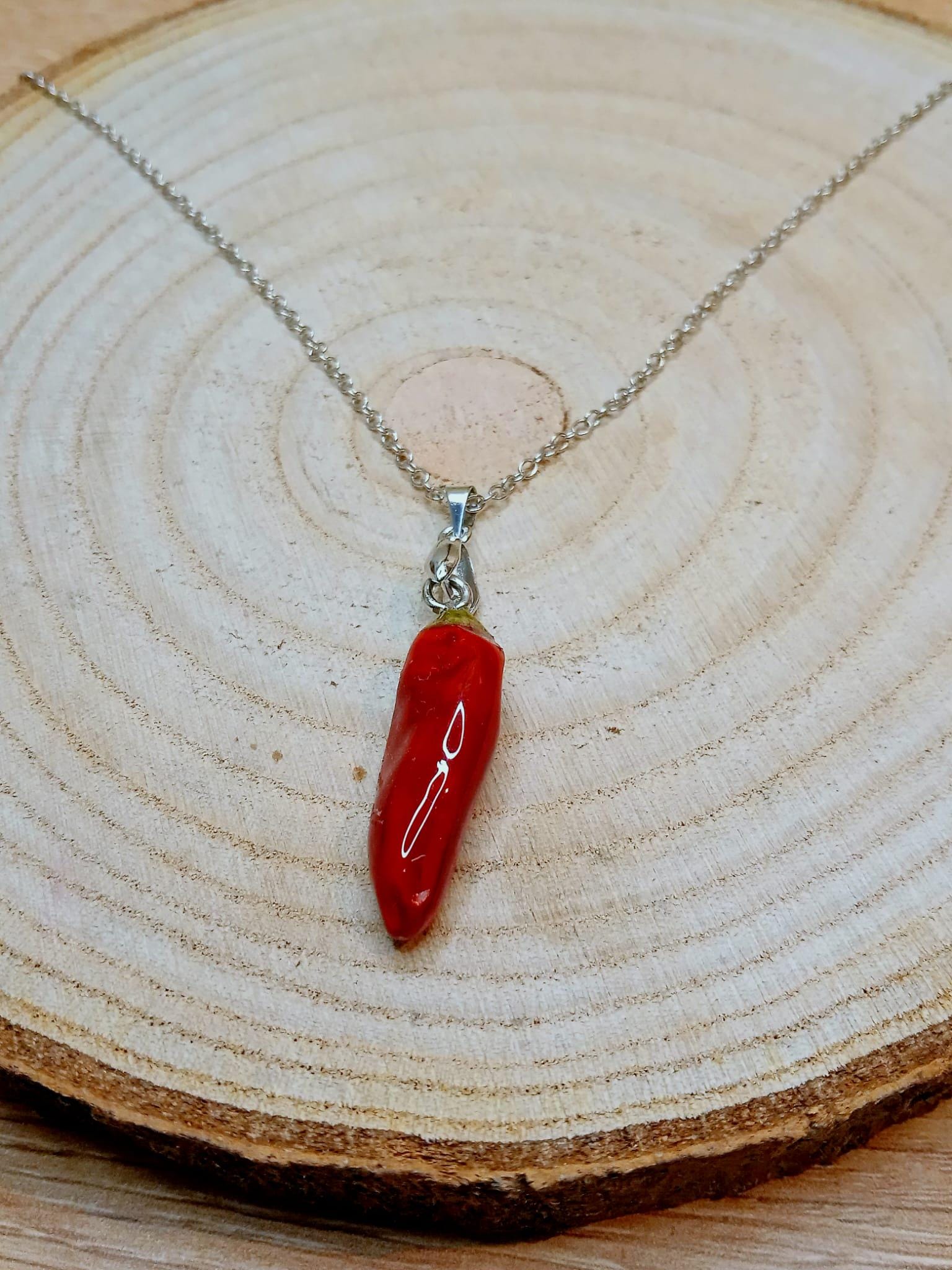 Red Chili Pendant, Chili Necklace, Chili Pepper Pendant, Red Chili ...