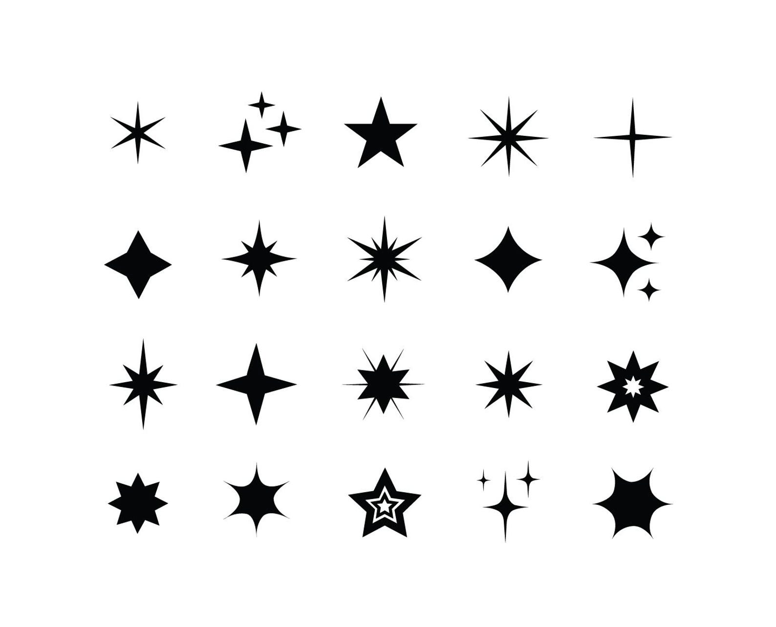 Star SVG, Star Silhouette SVG, Star Filles, Sparkle Stars Svg Bundle ...