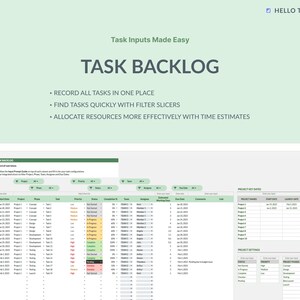 Project Management Template, Google Sheets | Task Manager, to Do List ...