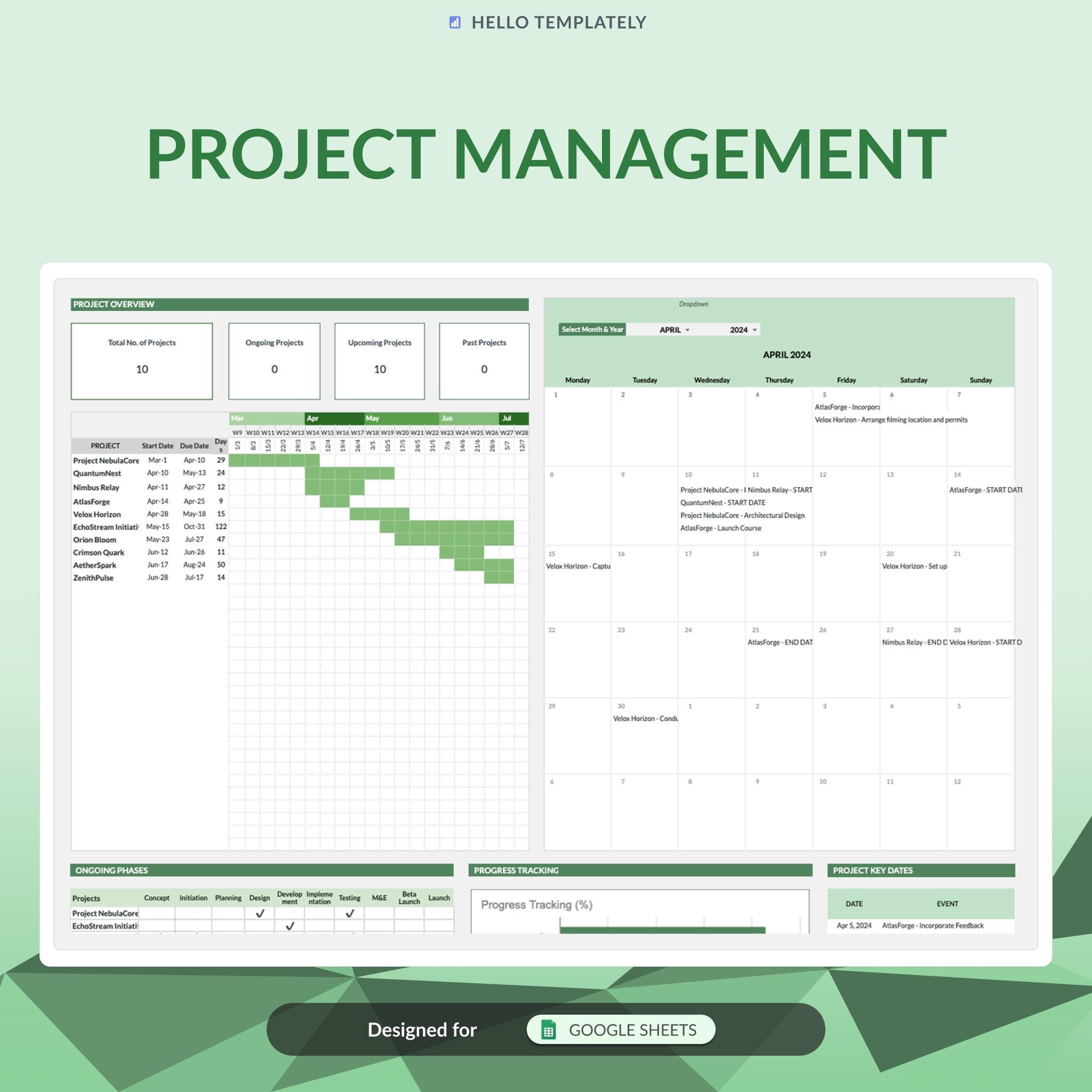 Project Management Template: Google Sheets Task Tracker (digital ...