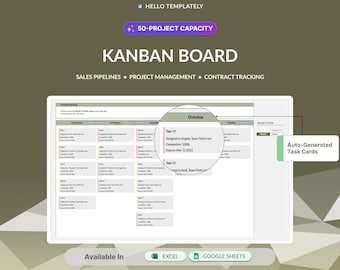 Kanban Board Spreadsheet Task Priority Tracker Employee to Do List ...