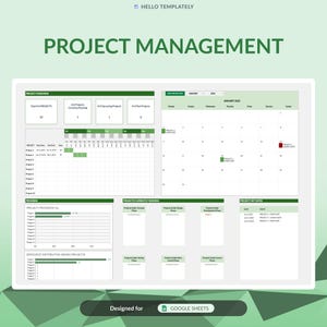 Project Management Template, Google Sheets | Task Manager, to Do List ...