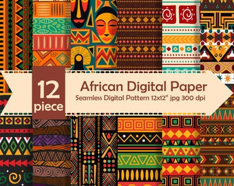 AFRICAN Seamless Patterns Pack of 10 Africa Digital Paper - Etsy