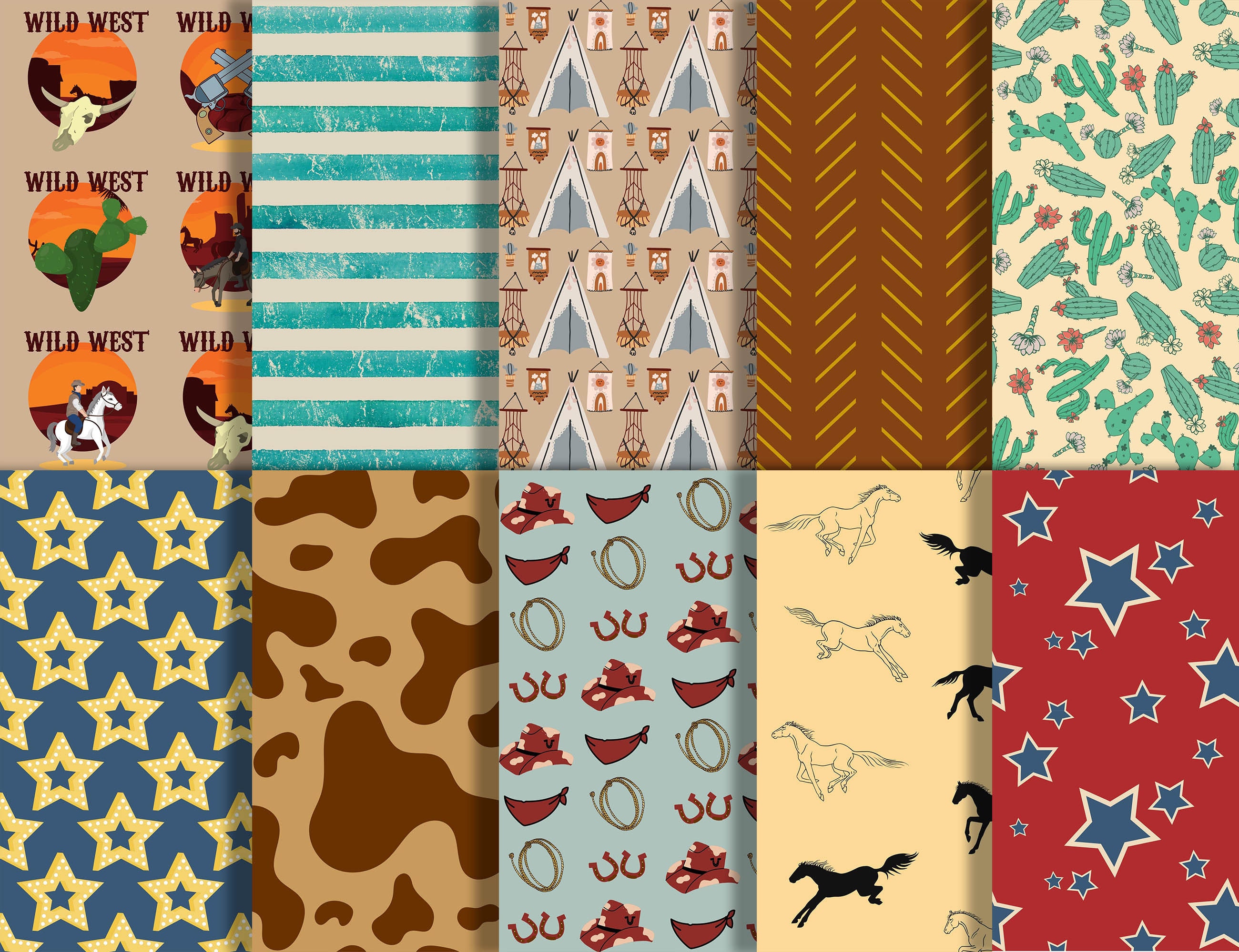 Western Cowboy Digital Paper, Cowboy Party Papers,western Background ...