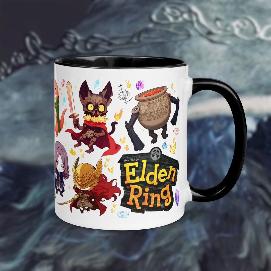 Elden Ring Animal Crossing Fan Art Mug, Inspired Chibi Character Mug ...