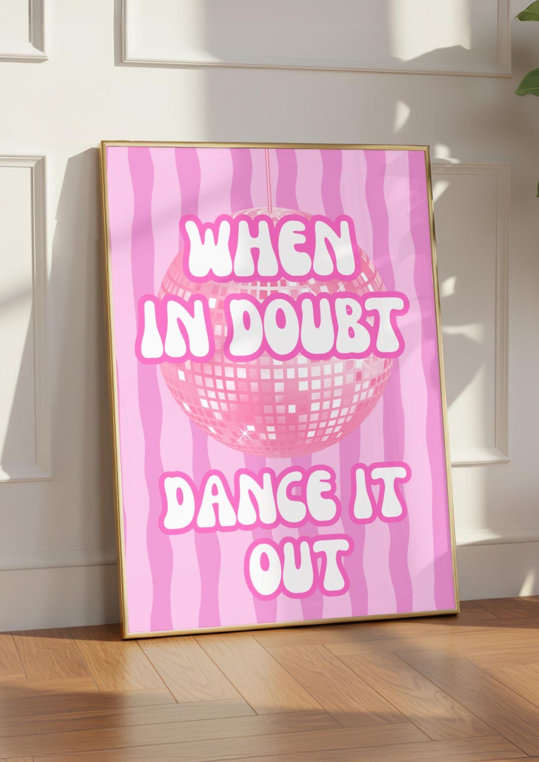 When in Doubt Dance It Out Wall Art Poster | Inspirational Quote Print ...