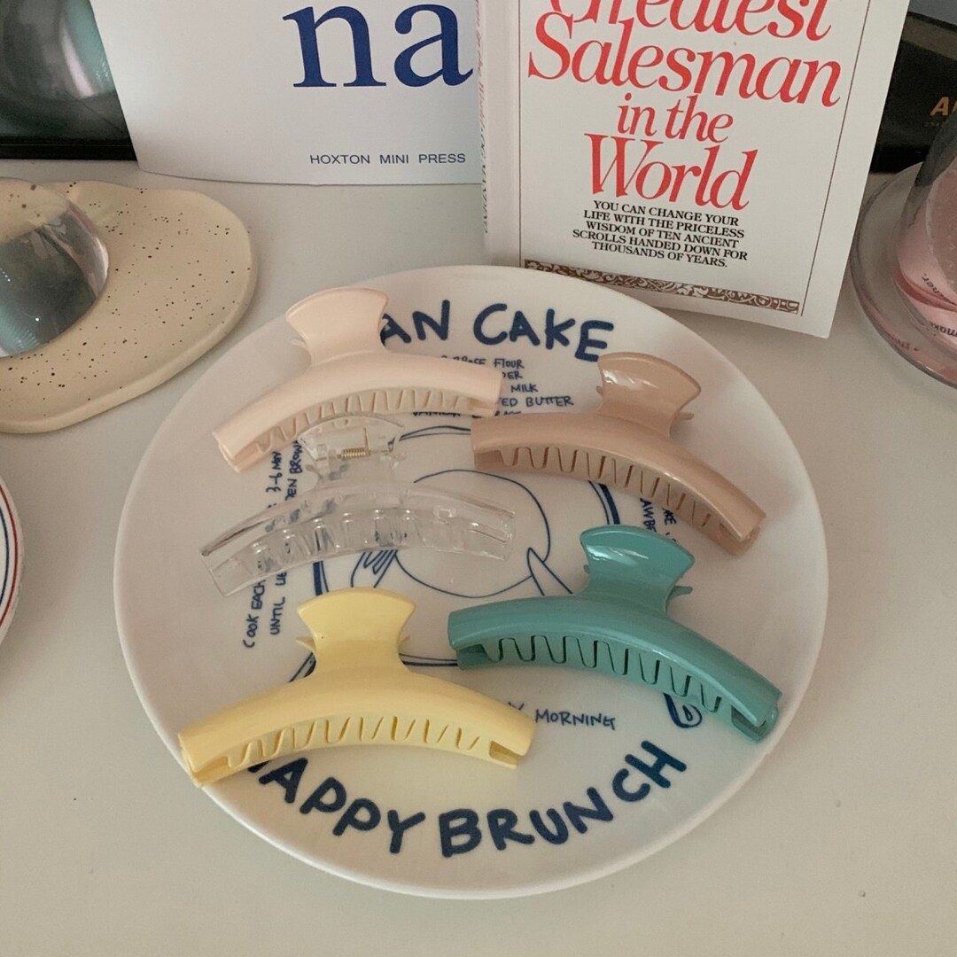 Minimalist Pastel Hair Claw, Hair Barrettes, Hair Slides, Basic Hair ...