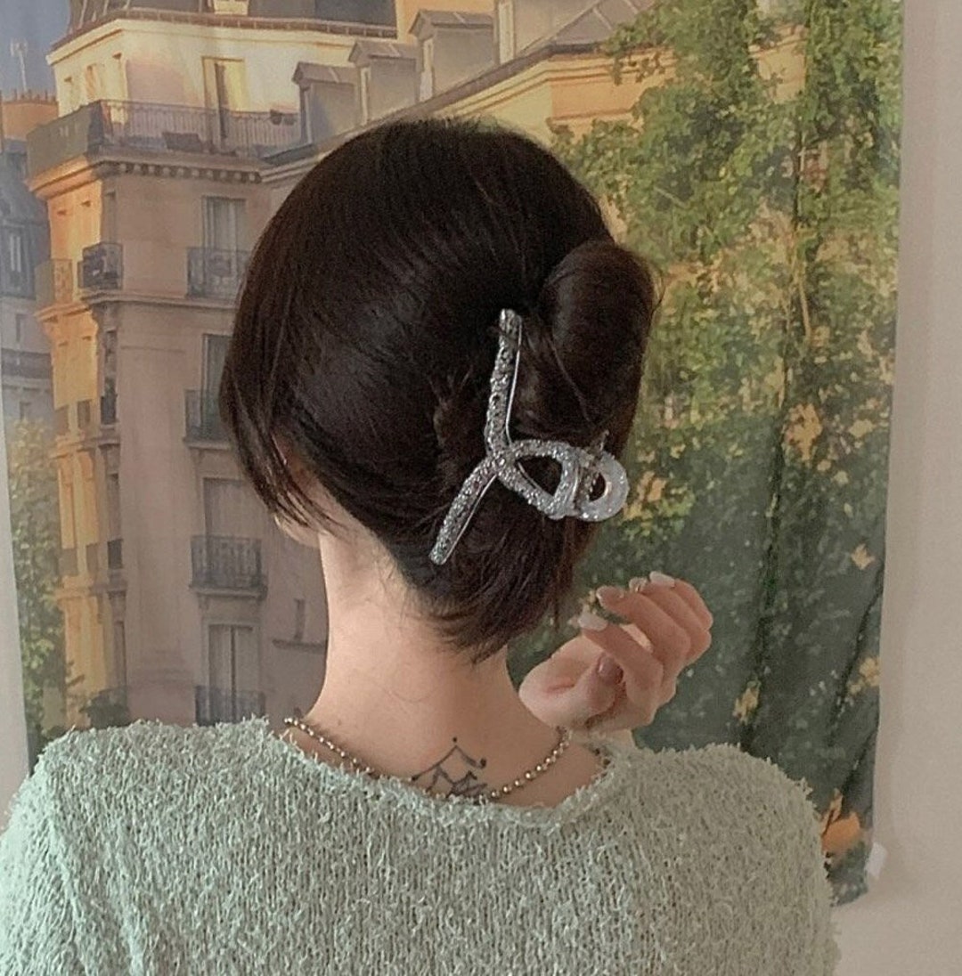 Gemstone Hair Claw Clip, Diamond Hair Clip, Large Hair Claw, Acetate ...
