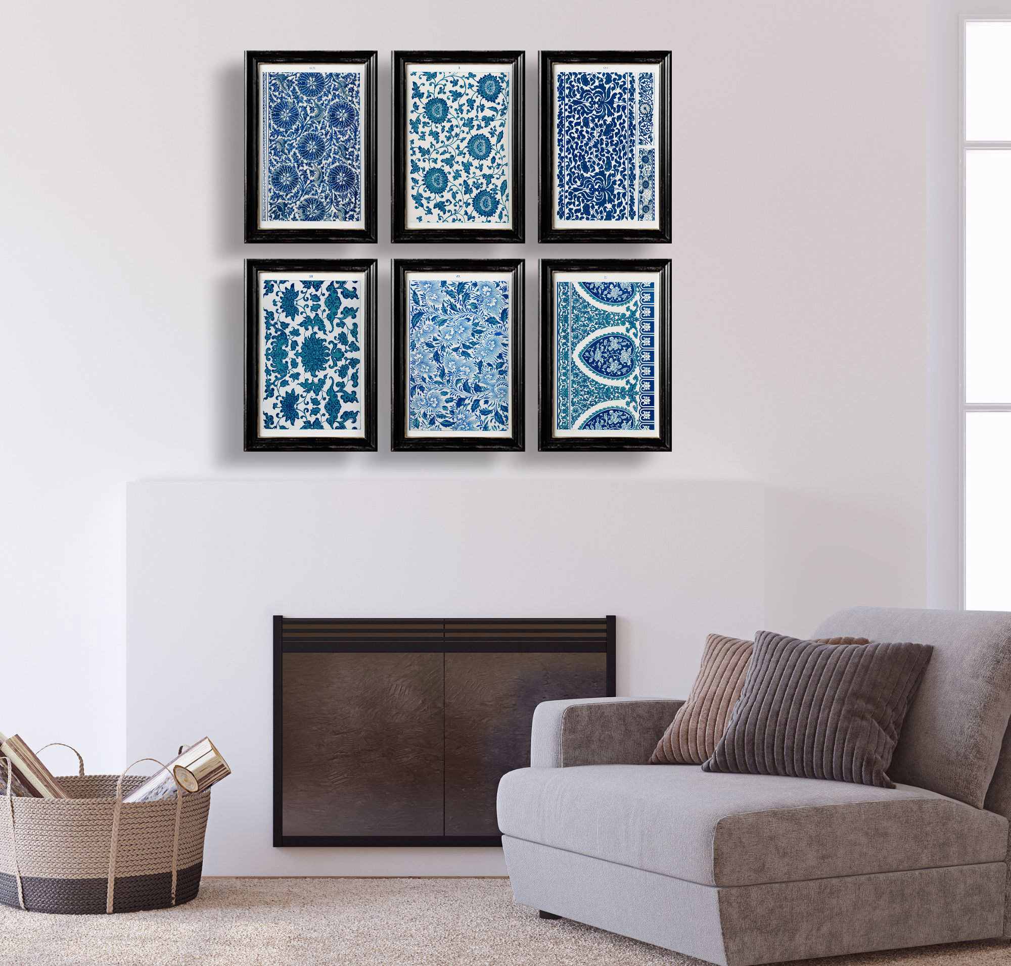 Chinoiserie Ornament Prints, Set of 6 Chinoiserie Prints, Chinese ...