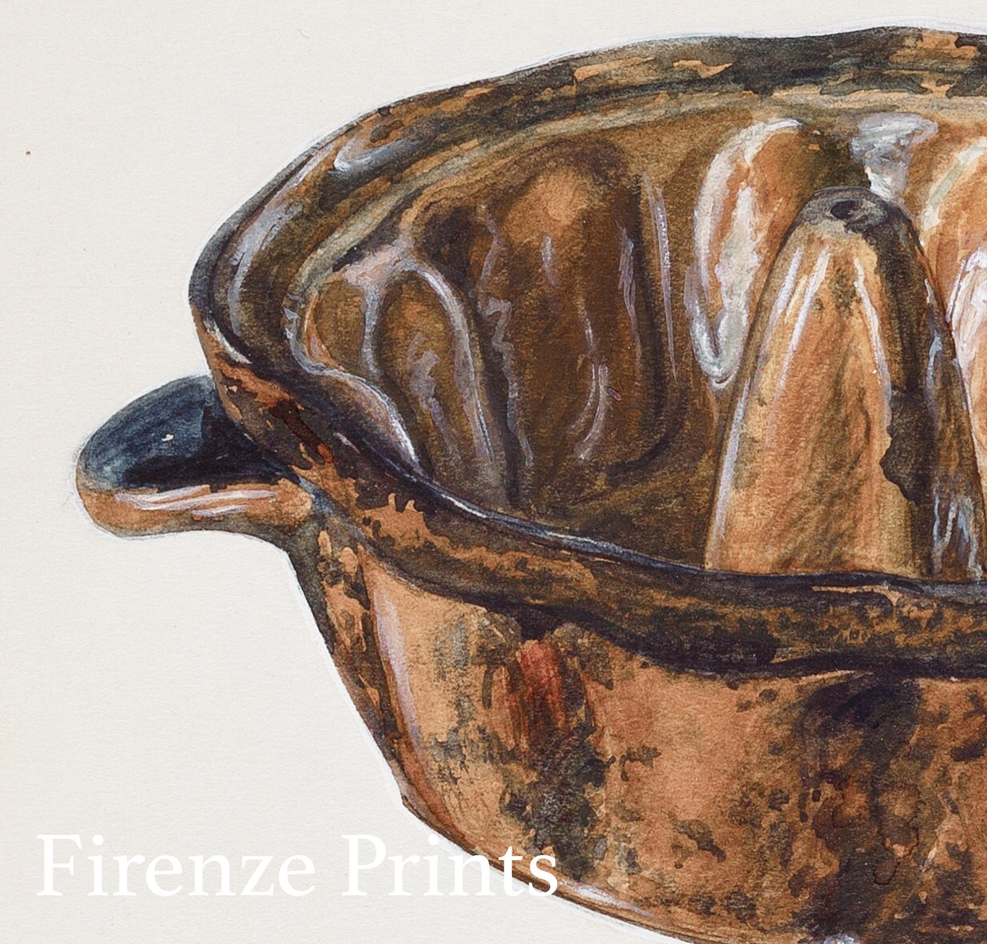 Vintage Kitchen Watercolour Print, Country Kitchen Prints, Set of 4 ...